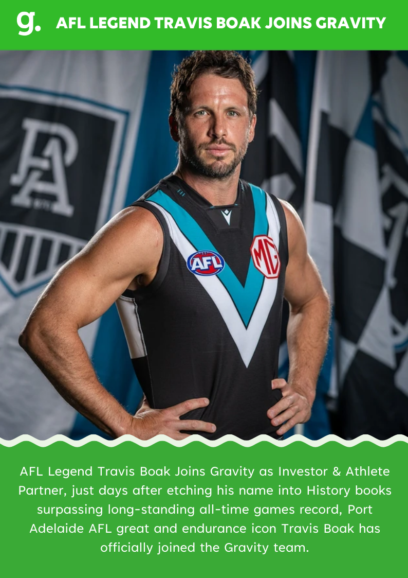 AFL Legend Travis Boak Joins Gravity as Investor & Athlete Partner ...